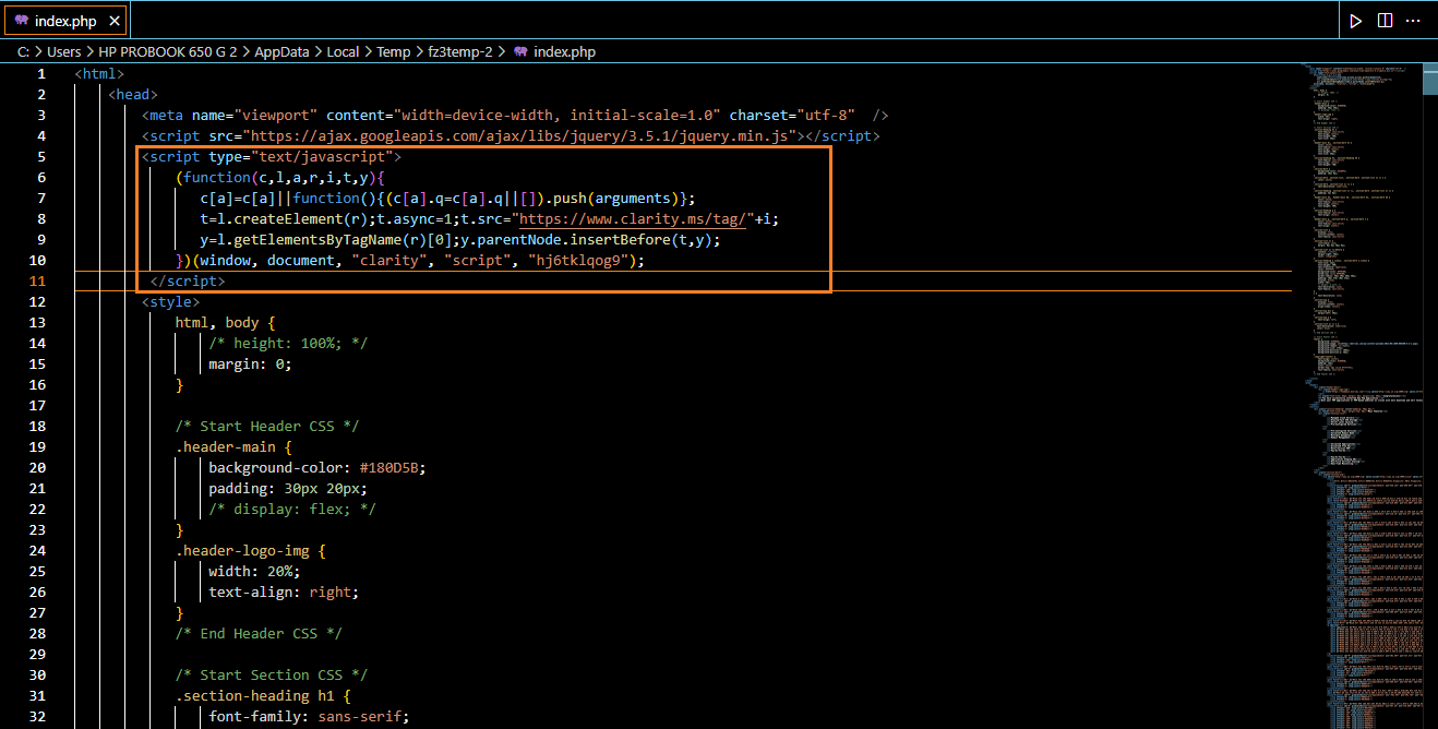 How to Connect Microsoft Clarity With WordPress, Magento & PHP